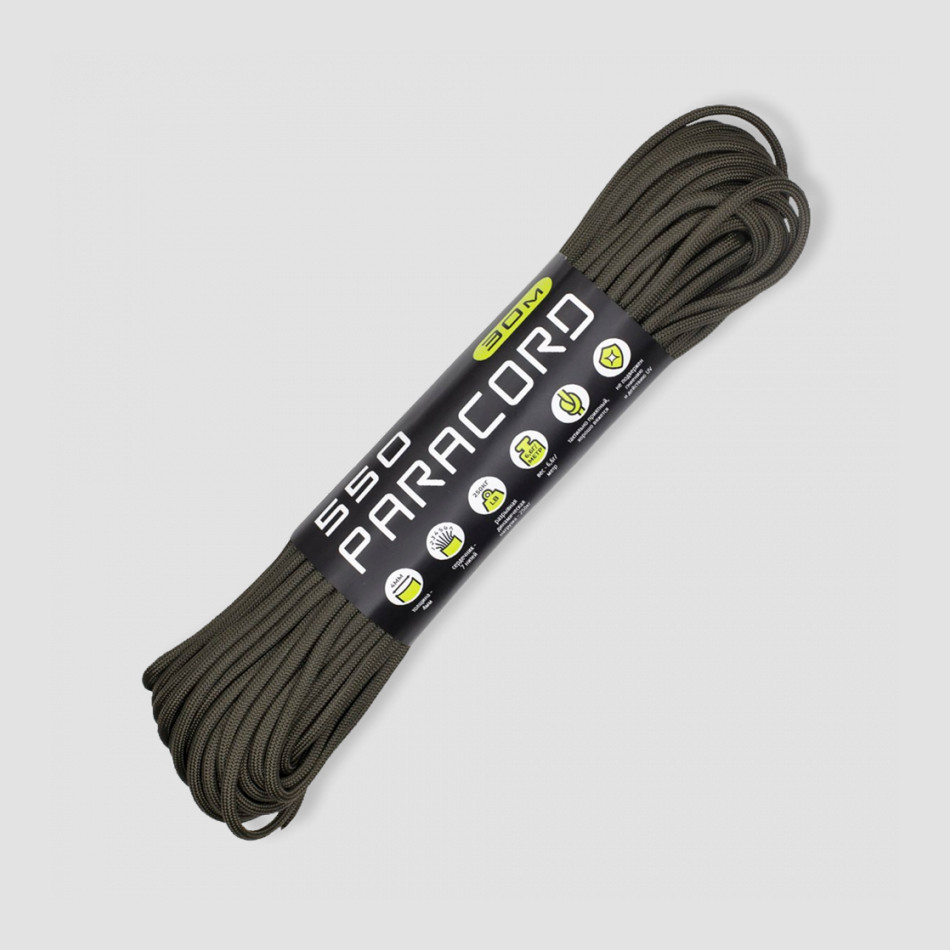03564 CORD, Паракорд 550 army green, 30 м, серия Cord 550, CORD, Россия ...