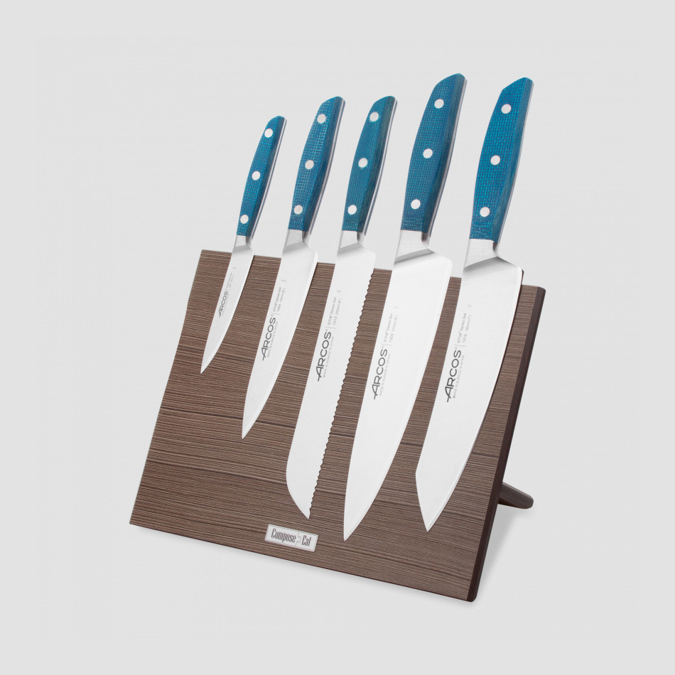 AR1952033 ARCOS, Набор кухонных ножей, 5 штук, на магнитной композитной ...